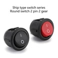 5Pcs Marine Boats Rocker Switches 2 Pin 250V 6A 125V 10A Round Rocker ...