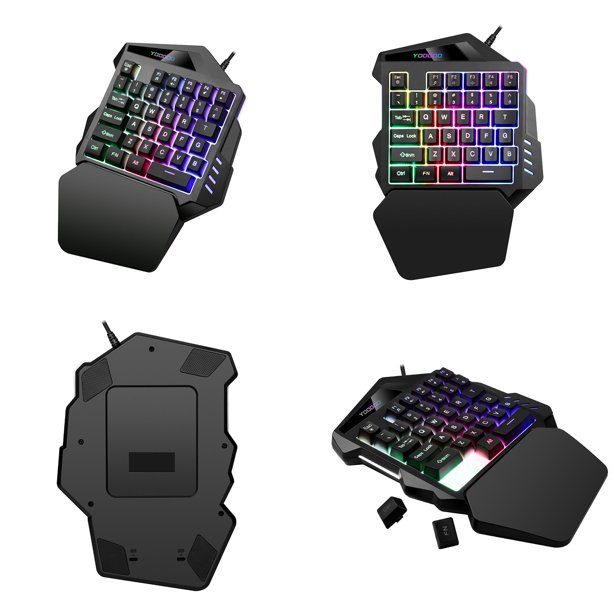 XZNGL Keyboard Wrist Rest One-Handed Rgb Mechanical Gaming Keyboard Usb ...