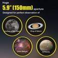 Spectrum 150EQ PolarPlus Telescope - 5.9inch, 25X-275X Zoom, Equatorial ...