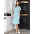 DARING DIVA Women's A Line Dress Short Sleeve Asymmetrical Neck Dresses ...