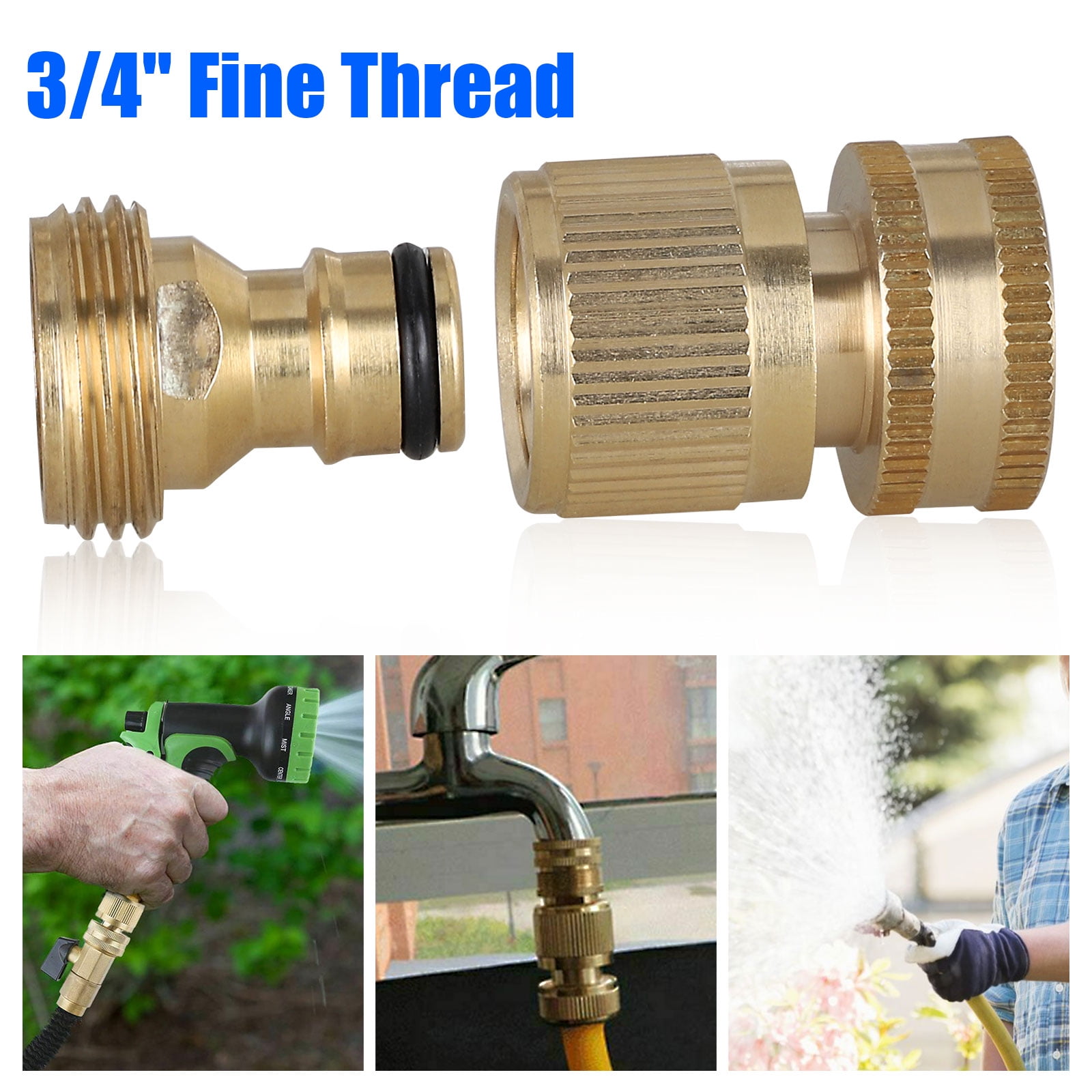 1 2 PCS Hose Quick Connector TSV 3 4 Inch Garden Hose Fitting Adapter 1-2-pcs-hose-quick-connector-tsv-3-4-inch-garden-hose-fitting-adapter