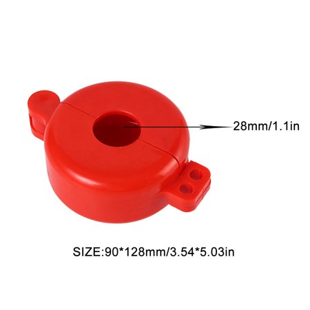 4 Pack Ball Valve Lockout Mechanic Tool Set Adjustable Portable Red Pad ...