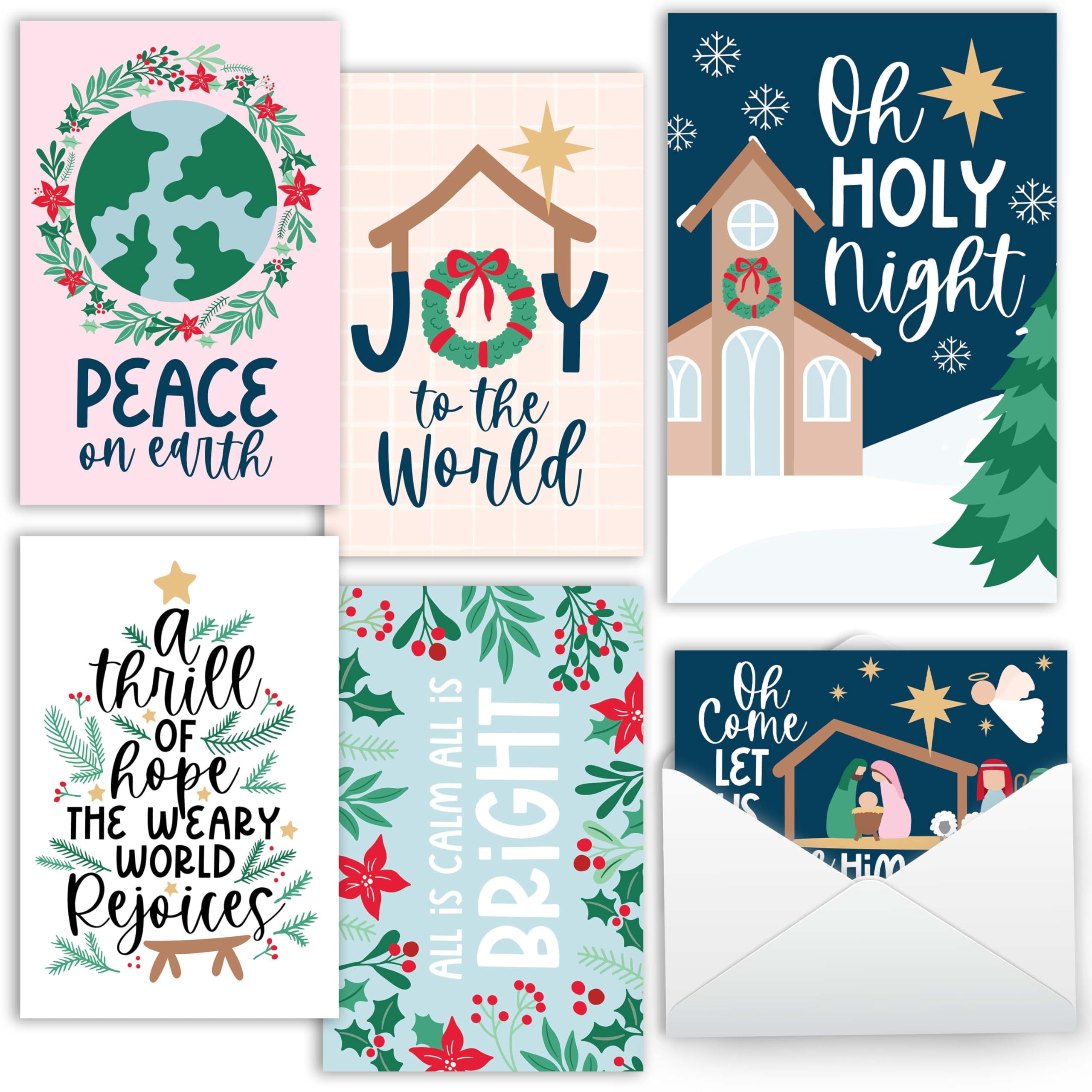 Tarjetas de Navidad Hadley Designs Cristianas con Sobres x54 | Walmart ...