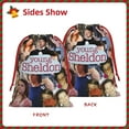 Boy Young Sheldon Animated Christmas Gift Bag Drawstring Xmas Candy ...