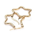 201 Stainless Steel Hoop Earrings with 304 Stainless Steel Pins Star ...