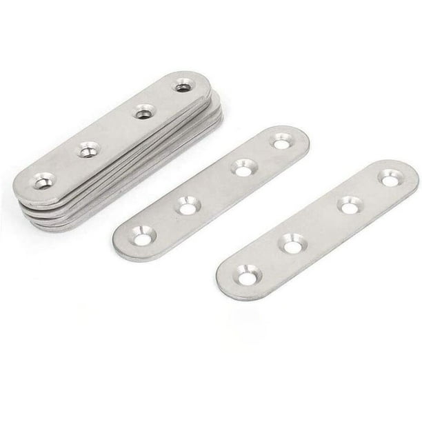 Stainless Steel Flat Brackets, 10 Pieces Metal Assembly Legs, Flat ...