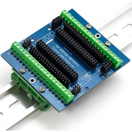 ESP32 Breakout Board with Din Rail Mount 3.81mm / 0.15" Terminal GPIO ...