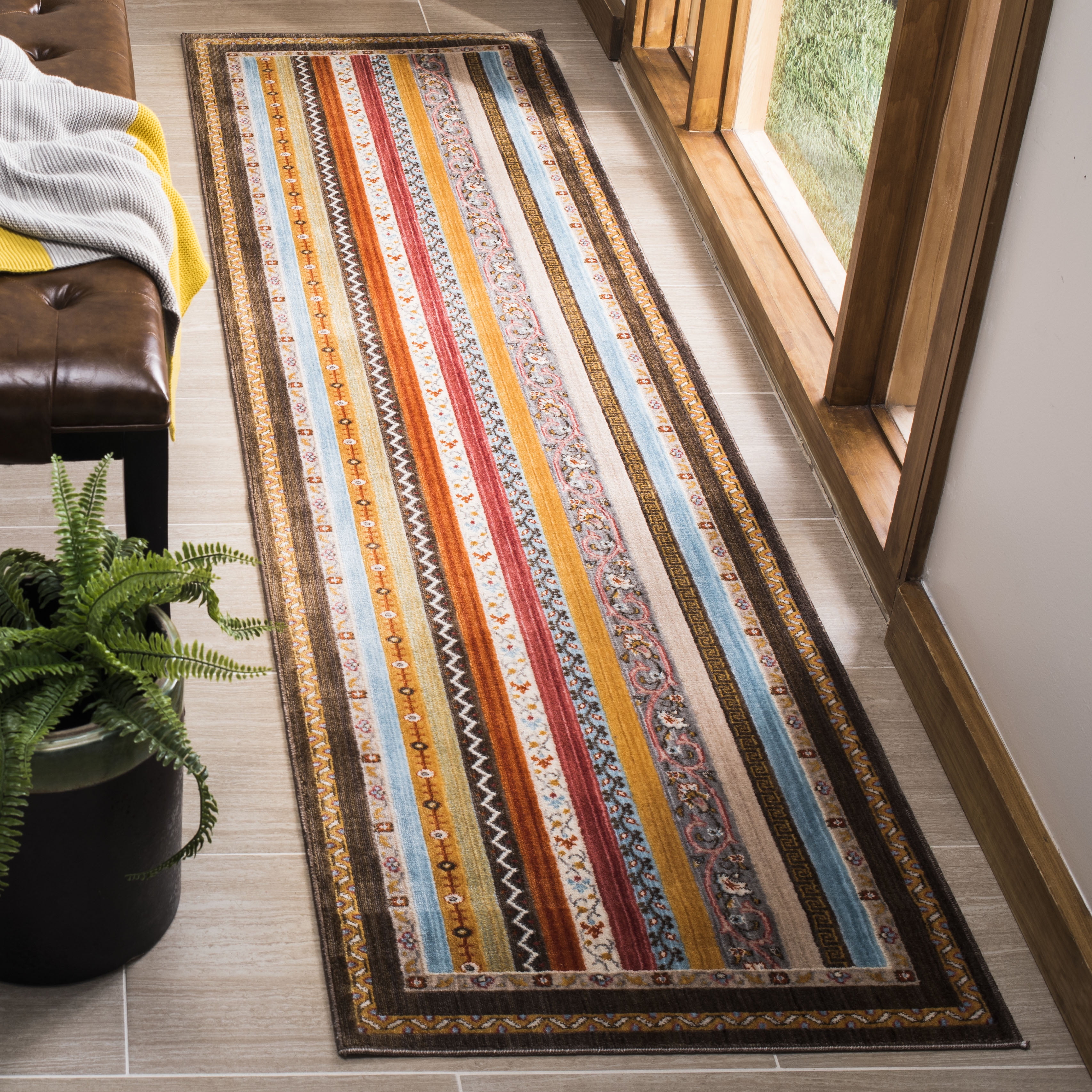 Safavieh Bokhara Caolan Colorful Striped Area Rug or Runner - Walmart ...