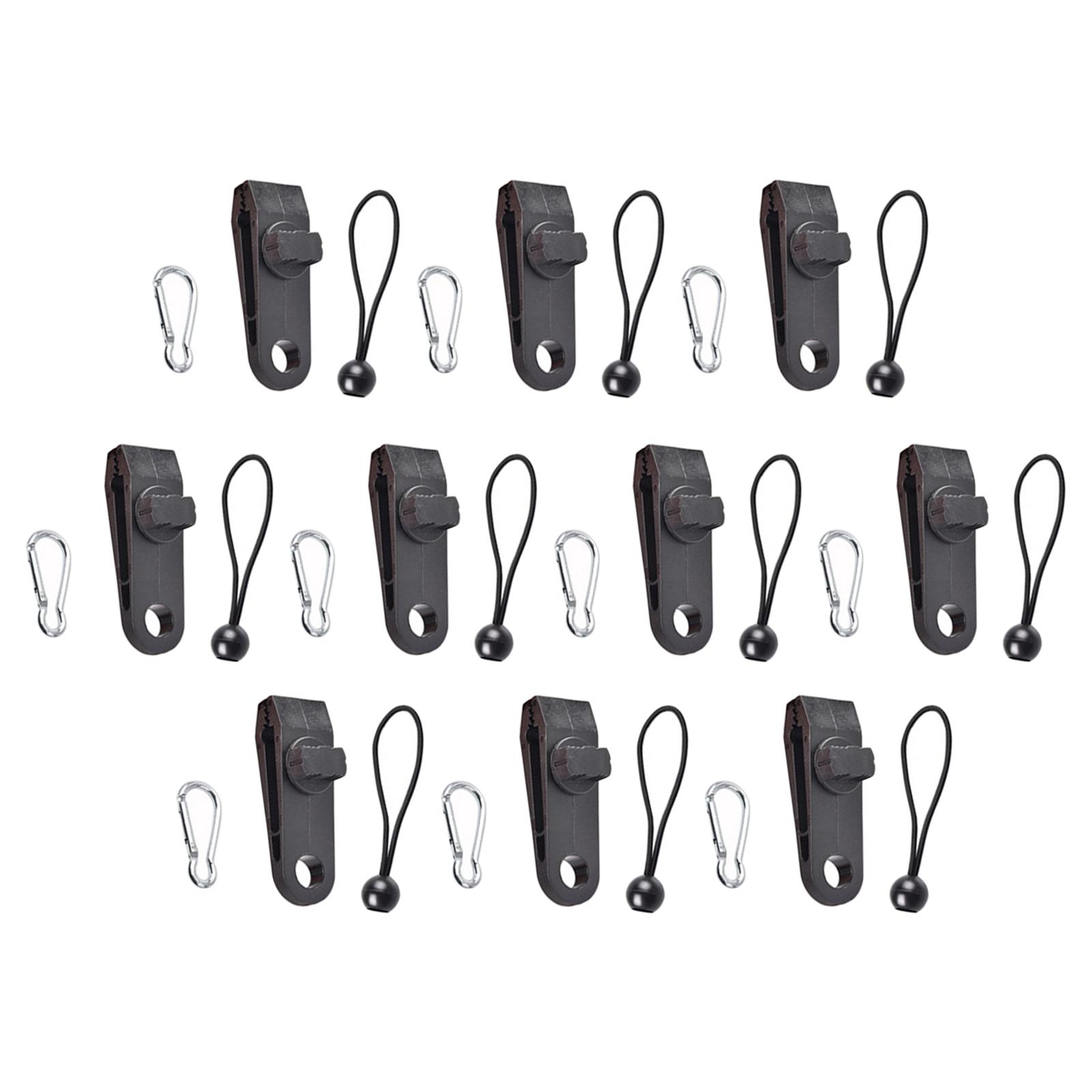 10 Sets Sturdy Tarp Clips Lock Grip, Tent Tarp Boat Canopy Awnings ...