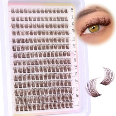HBZGTLAD 3D Fluffy Thick Lash Clusters DIY Eyelash Extension 8-16/17mm ...