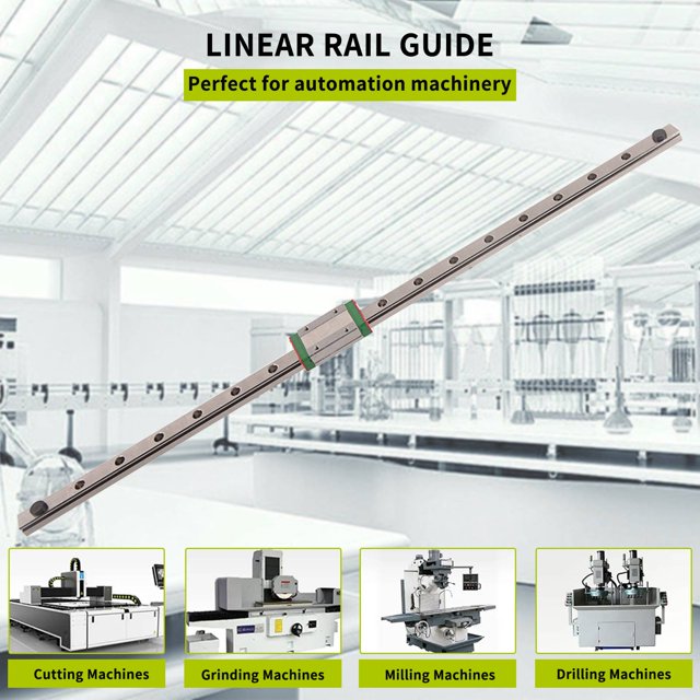 DAWOT 450mm Linear Guide Rail MGN12 Linear Rail with Stainless Steel MGN12H Carriage Block for ...
