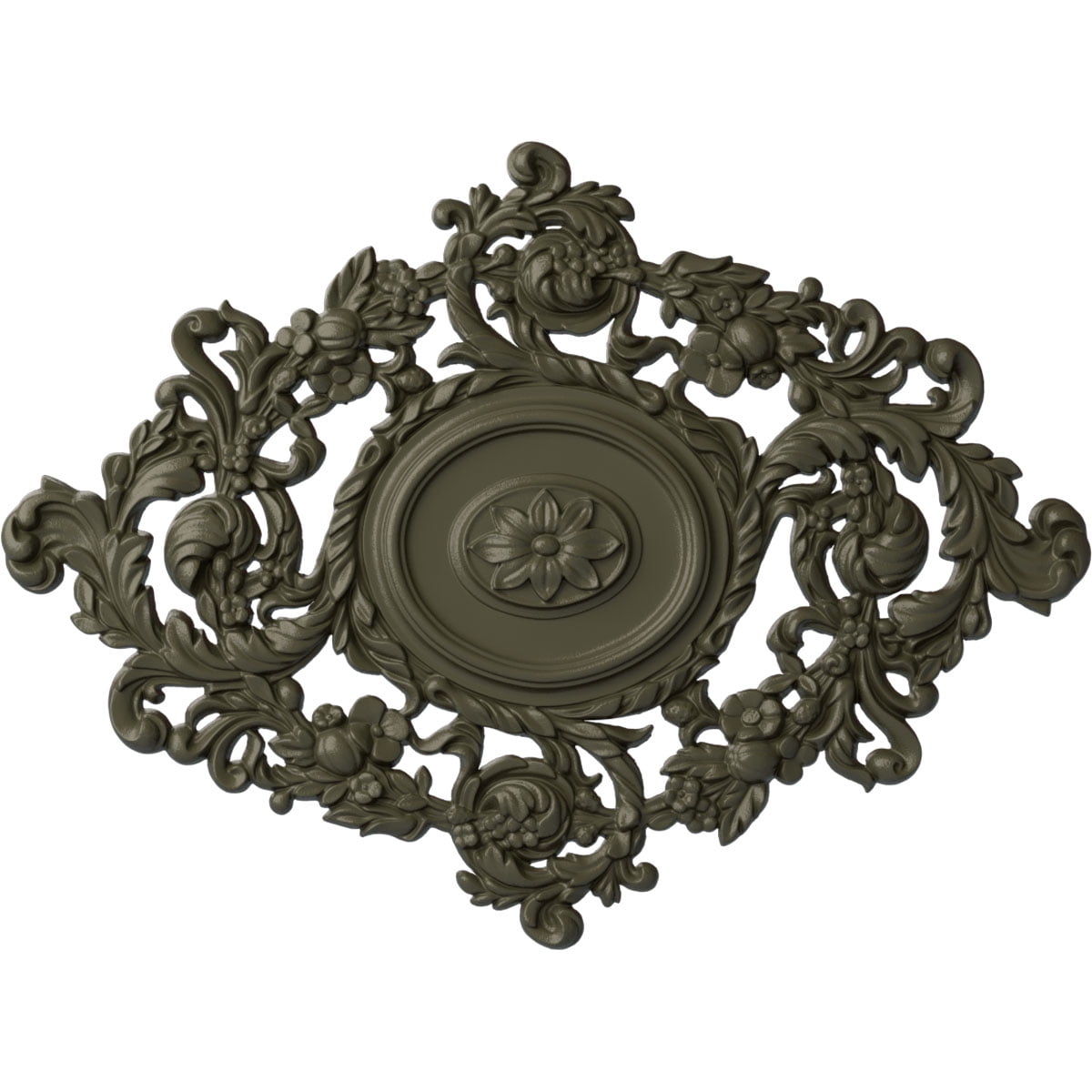 22 1/2"W x 30 3/8"H x 1 1/2"P Katheryn Ceiling Medallion, Hand-Painted ...