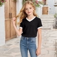 Little T Shirts For Girls Short Sleeve Crewneck Casual Soft Blended ...