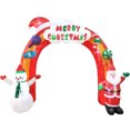 Melliful 9 Foot Height Lighted Christmas Inflatable Archway Santa