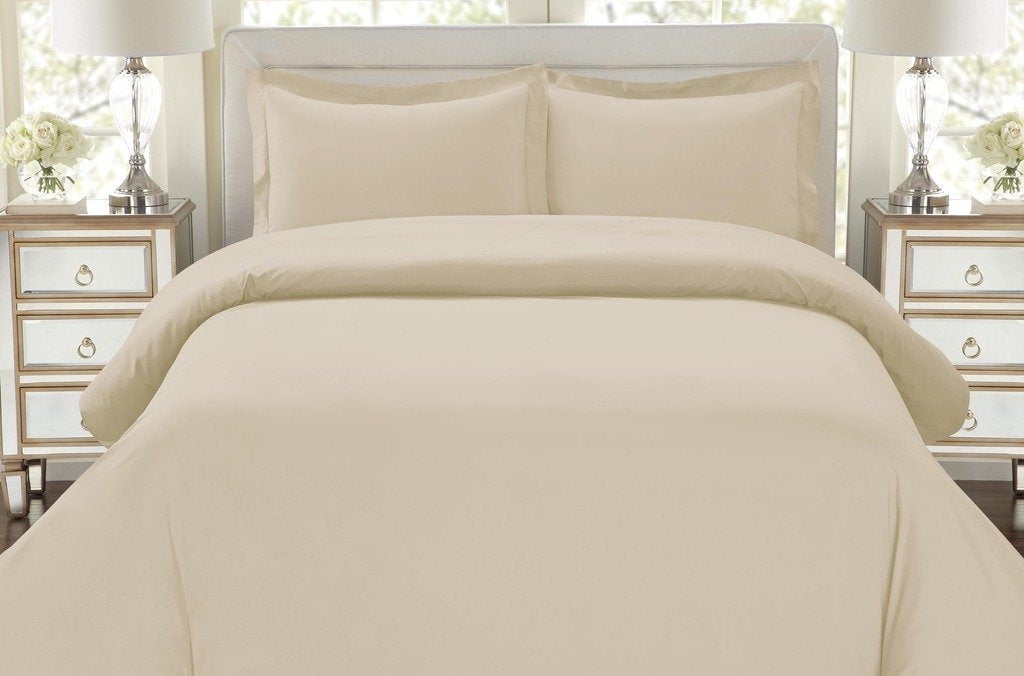 The Great American Store 600 Thread Count 100% Cotton Solid 3PC Duvet ...