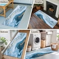 Blue Gold Marble Kitchen Runner Rug 2x6 Washable Runners for Hallway ...