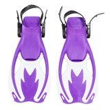 Snorkel Master Kids Purple/White Swimming Snorkeling Fins, L/XL ...