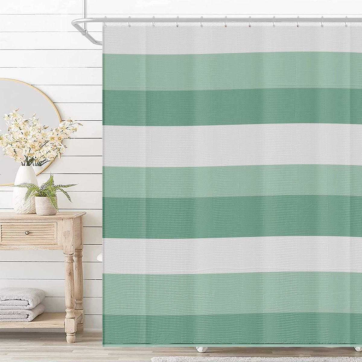 BUTORY Shower Curtain Waterproof Polyester Bathroom Curtain 71x71 Inch ...