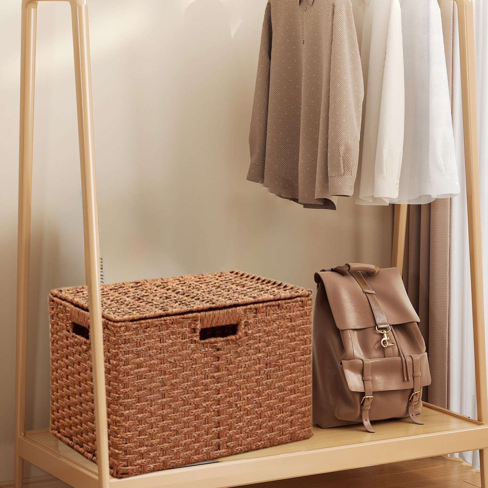 Click here for Yoziaaoa Wicker Storage Basket With Lid  10.82*11.... prices