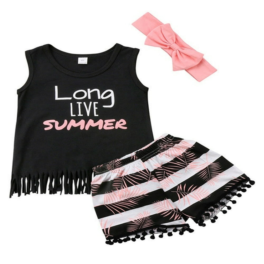 Click here for Generic Toddler Girl Tassel Letter Print Tank T-Sh... prices
