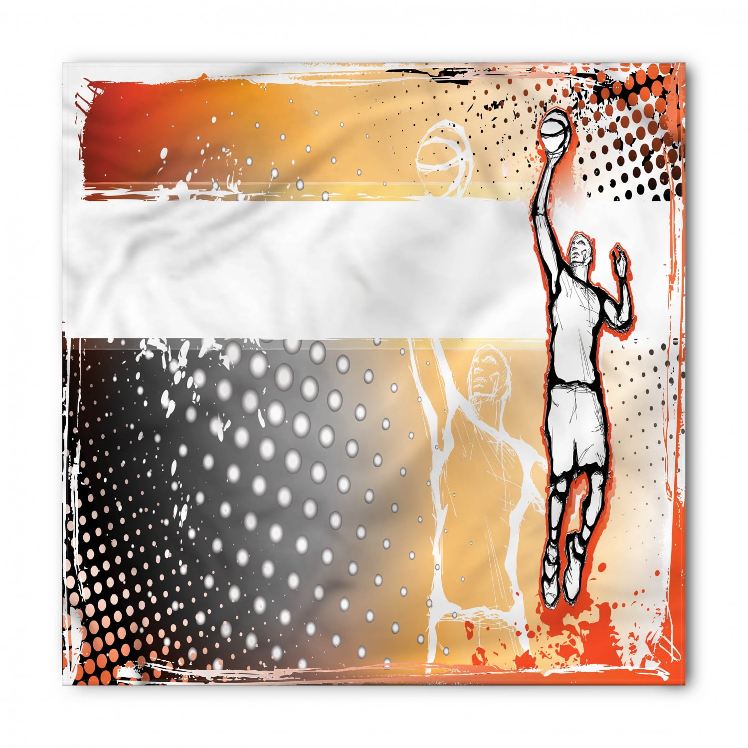Basketball Bandana, Basketball Doodle Art, Unisex Head and Neck Tie, by ...