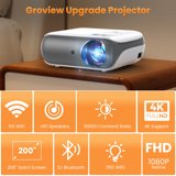 "GROVIEW H1 Projector, 1080P Full HD, 4K Support, 5G WiFi, Bluetooth 5. ...