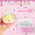 60Pcs Mini Loaf Pans with Lids and Spoons, Aluminum Foil Baking Pans ...