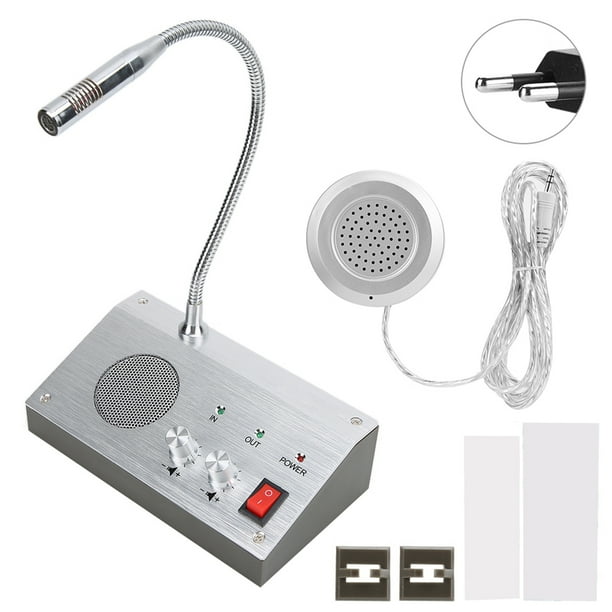 Interphone de comptoir, interphone bidirectionnel sans bruit banque/bureau/magasin/station ...