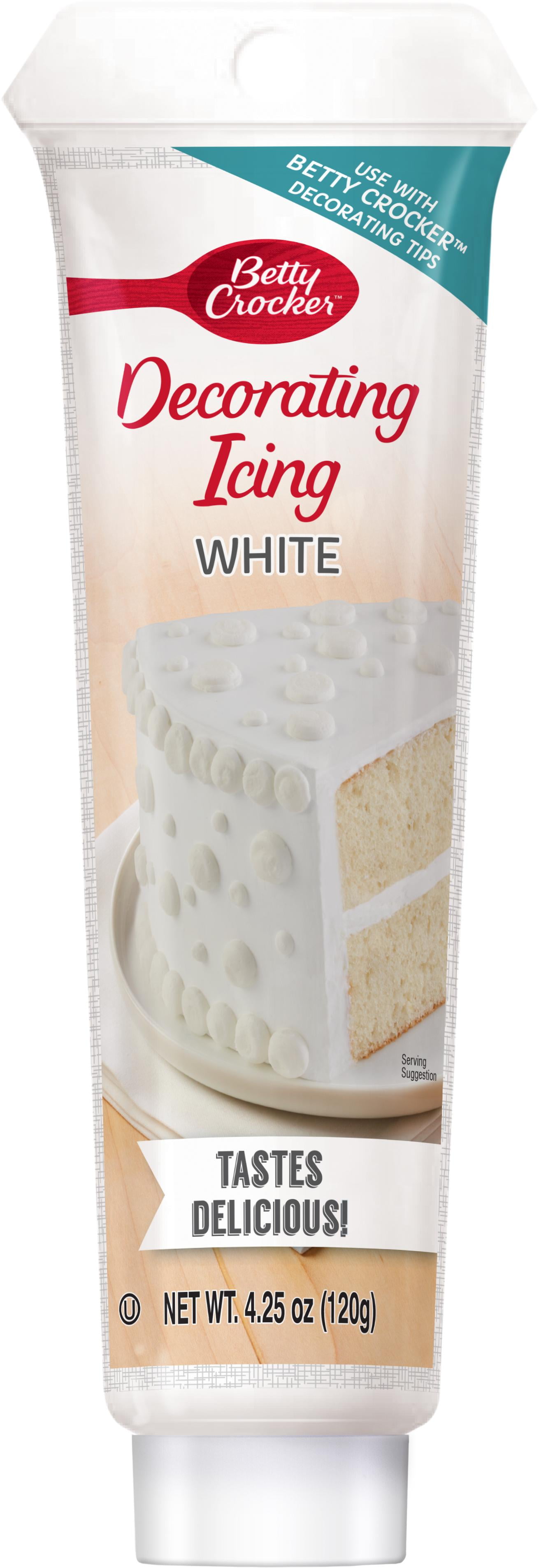 Betty Crocker Decorating Tube Icing, White, 4.25oz - Walmart.com