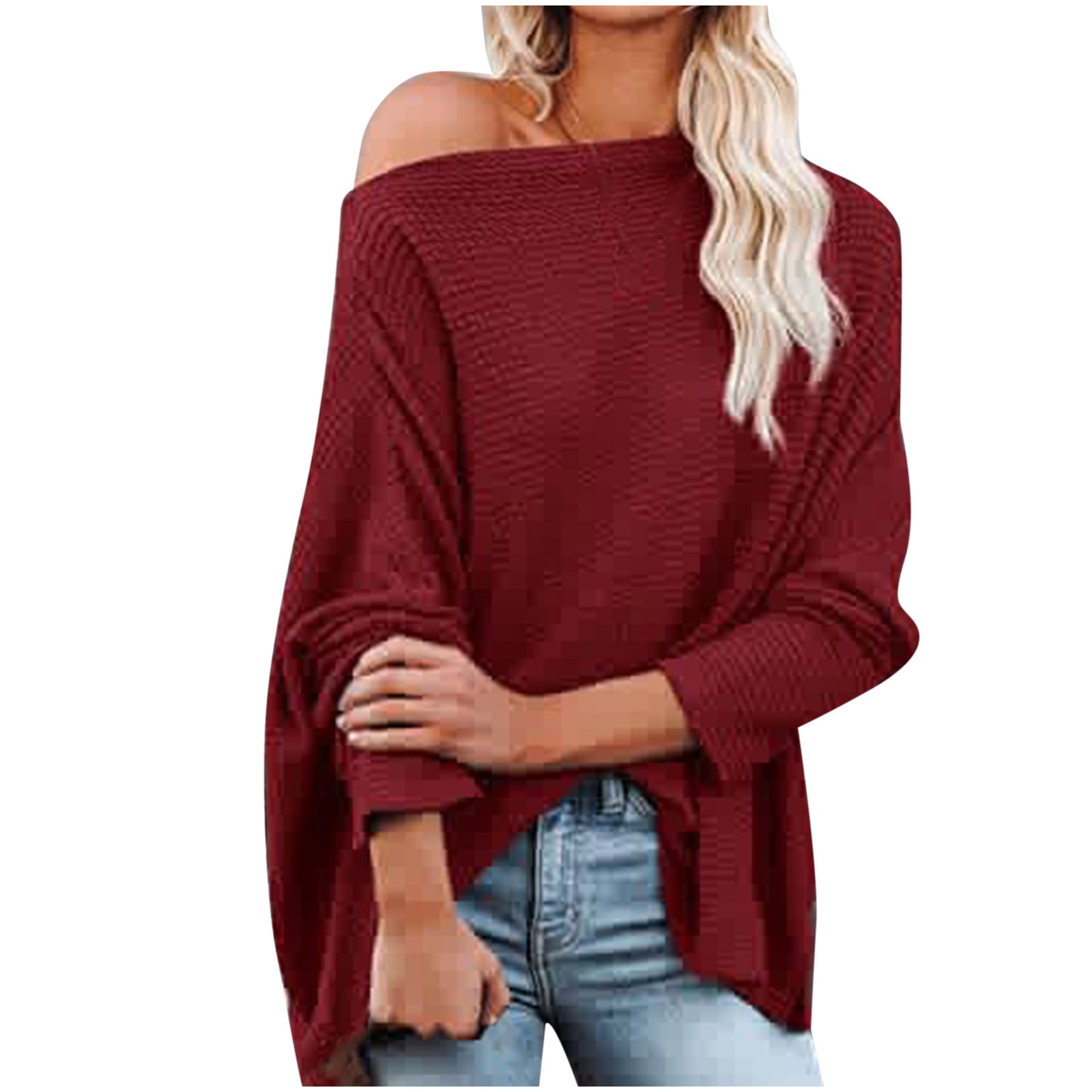Click here for Aherbiu Oversized Tops For Women Scoop Neck Long S... prices