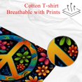 Peace Sign Classic White Cotton T-Shirt | 100% Cotton Men's Tee Shirt ...