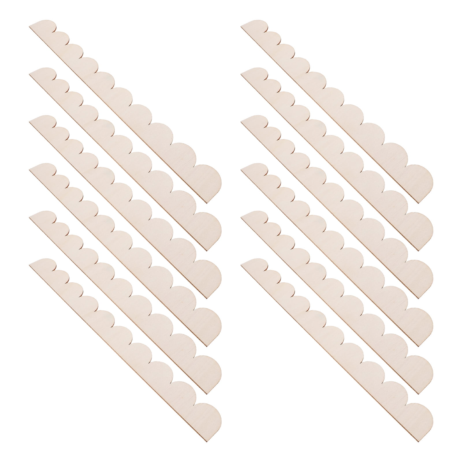 Click here for Brightfufu 12pcs Beige Scalloped Wood Border For D... prices