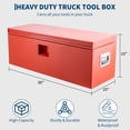 Kselythan 30 in Black Steel Tool Box, Heavy Duty Truck Bed & Trailer ...