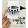 Fosmon 24H Programmable Digital Timer Outlet, Auto On/Off, LCD Display ...