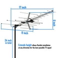 FiveStar Yagi Outdoor TV Antenna, 200+ Mile Range, 4K and 1080i HD, UHF ...