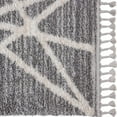 Luxe Weavers Geometric Fringed Shag Gray 8x10 Area Rug for Living Room ...