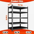 5-Tier Heavy Duty Garage Shelving Unit, 3000 LBS Capacity Adjustable ...