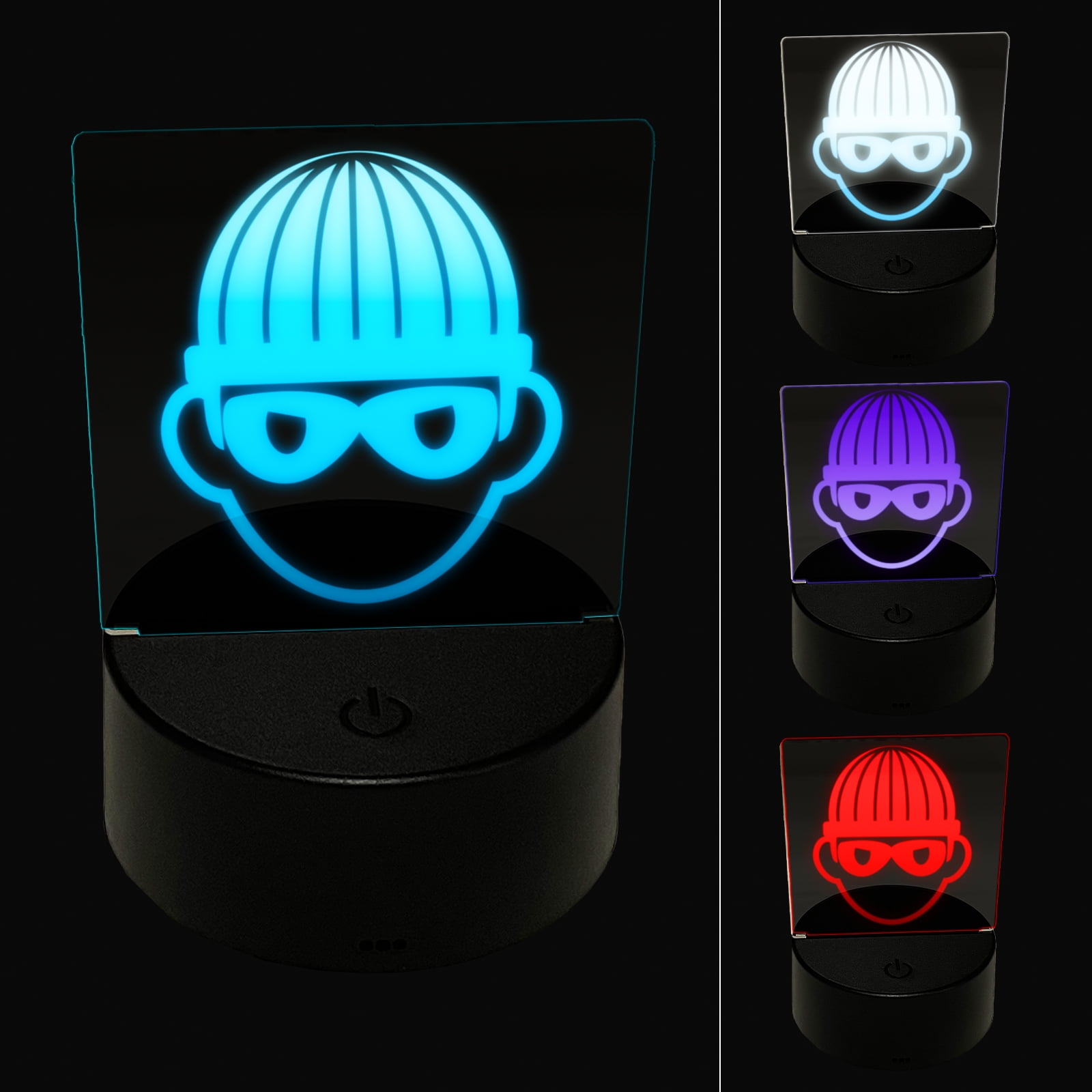 Occupation Thief Burglar Criminal Icon LED Night Light Sign 3D Illusion ...