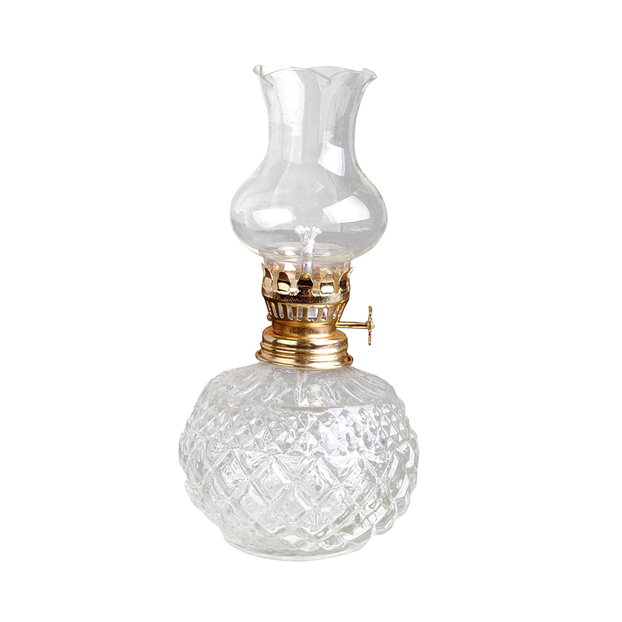 Vintage Glass Kerosene Lamp Adjustable Switch Spherical Classic Oil ...
