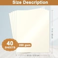 40 Sheets Cream Shimmer Cardstock 8.5 x 11 Ivory Paper, 200gsm/75lb ...