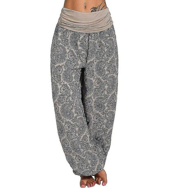 Women Casual Baggy Gypsy Hippie Boho Yoga Pants Harem Trousers Bloomers ...