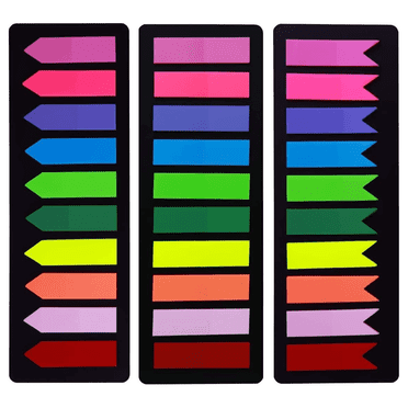 "OWLKELA 800 Pcs Colored Sticky Tabs, Transparent and Waterproof, 8 ...