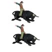 Plastic Longhorn Bull Cattle Animals Action Figures Static Cute Model ...