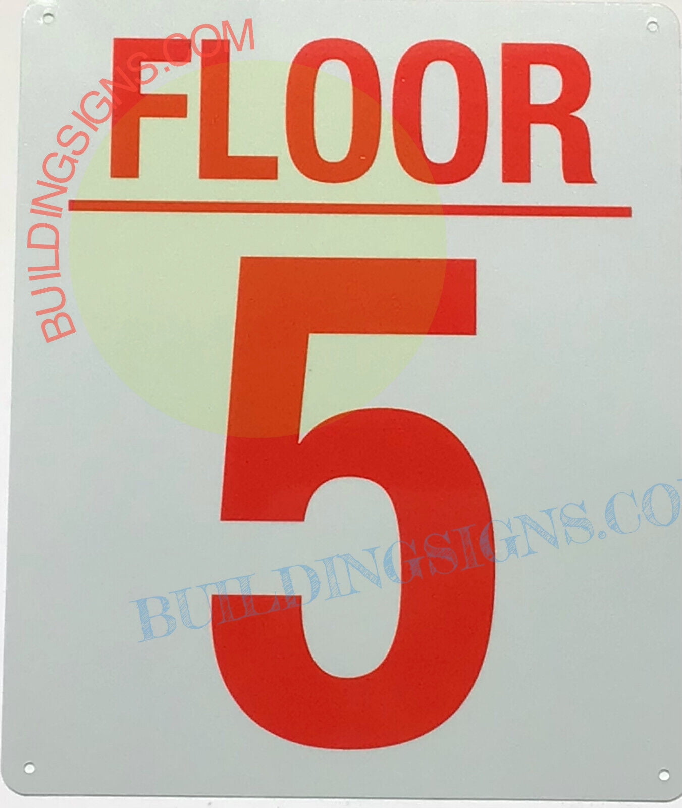 5 FLOOR SIGN (10x12,White,Aluminum) -ref21022 - Walmart.com