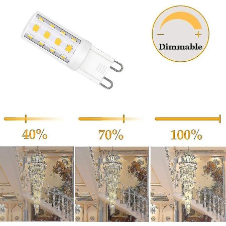 G9 Led Bulb, Equivalent To 40 Watt Halogen Bulb, Chandelier Daylight ...