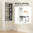 Facilehome Wall Mounted Table with Storage cabinet, Convertible Writing ...