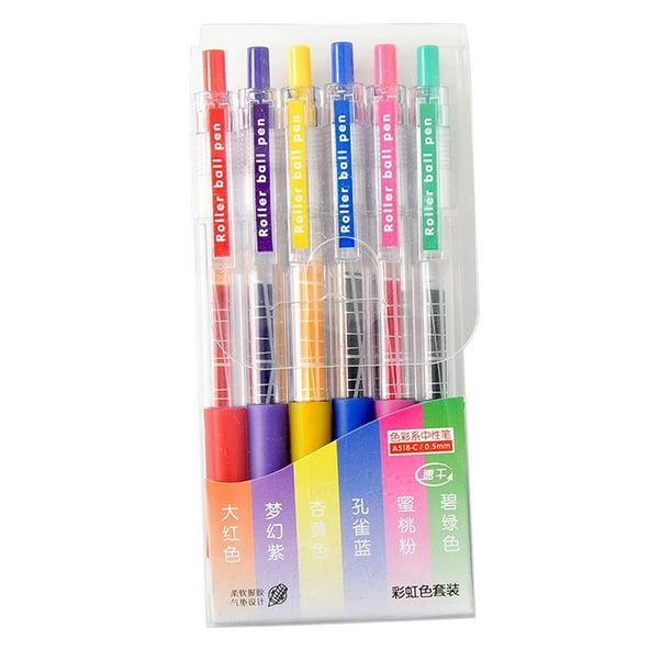 6x Pens Set Coloring Drawing Sketching Diary Card Making Colorful Ink ...