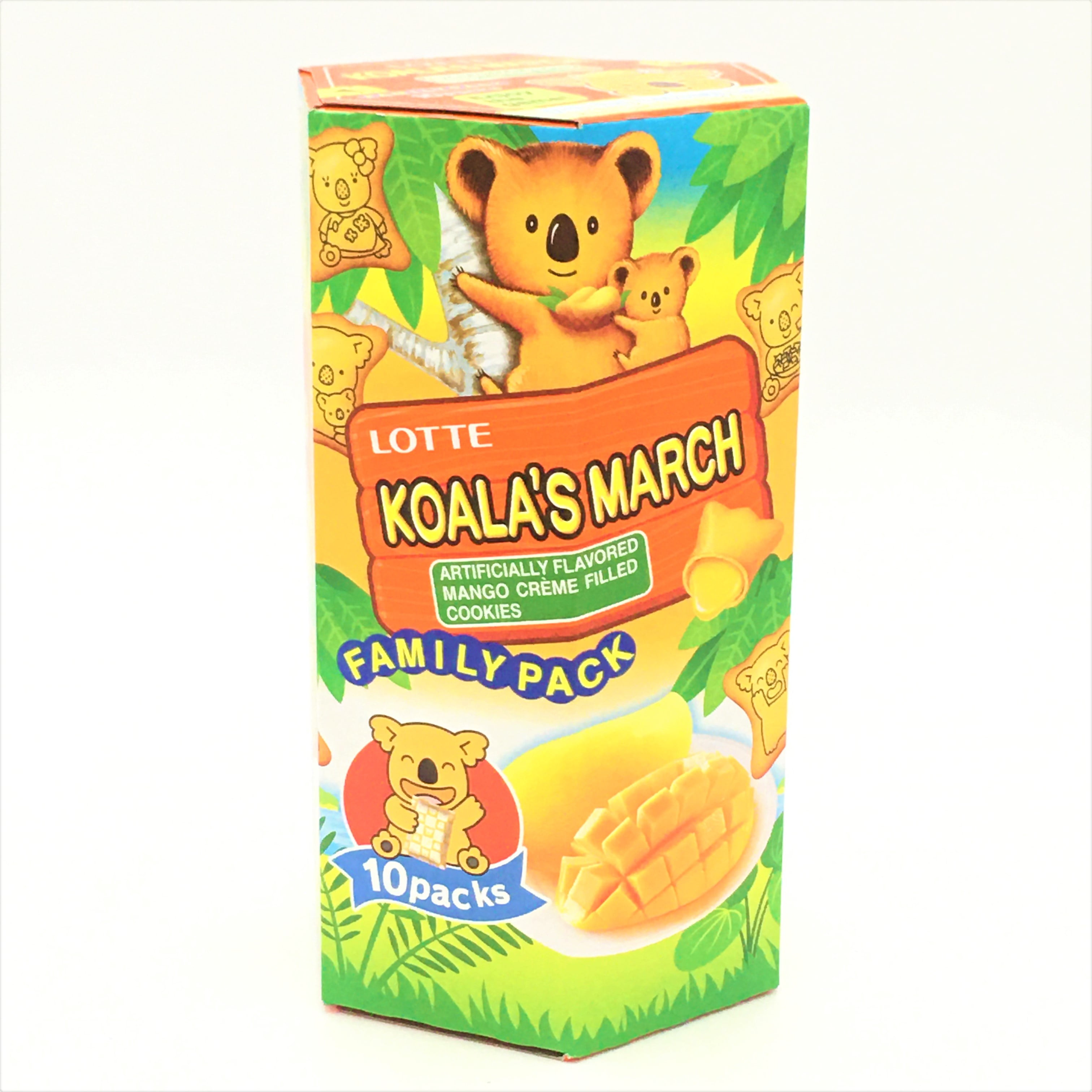 Lotte Koala's March Mango Creme Cookies Family Pack Boxes 6.89oz/ 195g ...