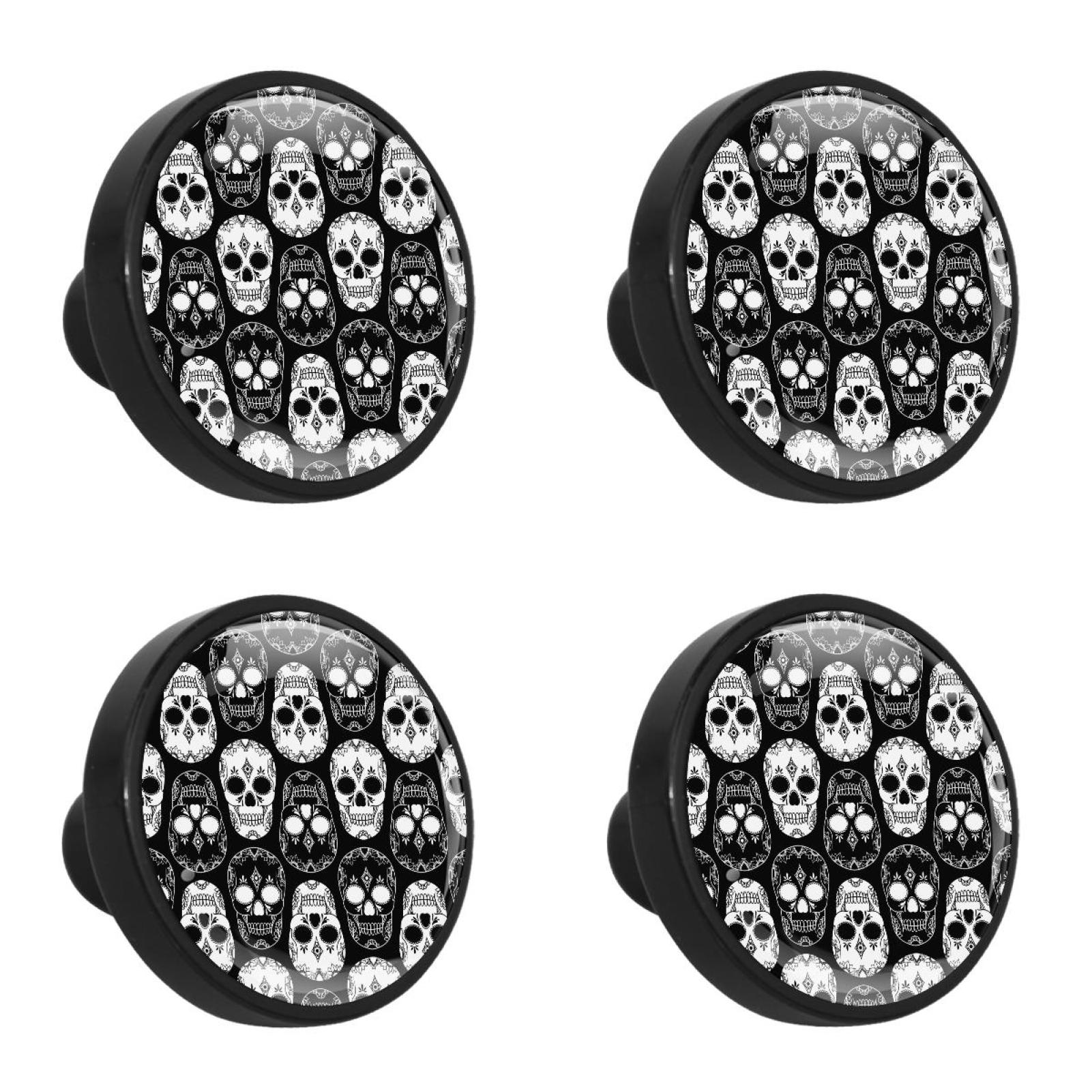 4 Pcs Skull Knobs for Kitchen Cabinet Cupboard Dresser Bookcase Drawer ...