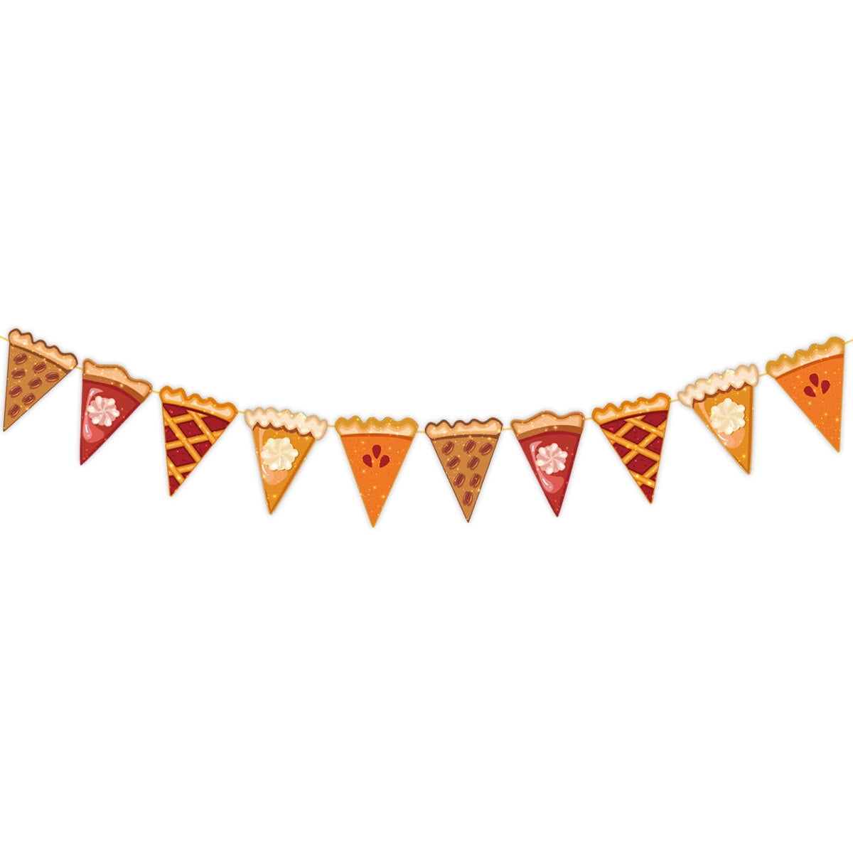 Pumpkin Pie Banner Thanksgiving Decorations, Pie Slices Bunting ...